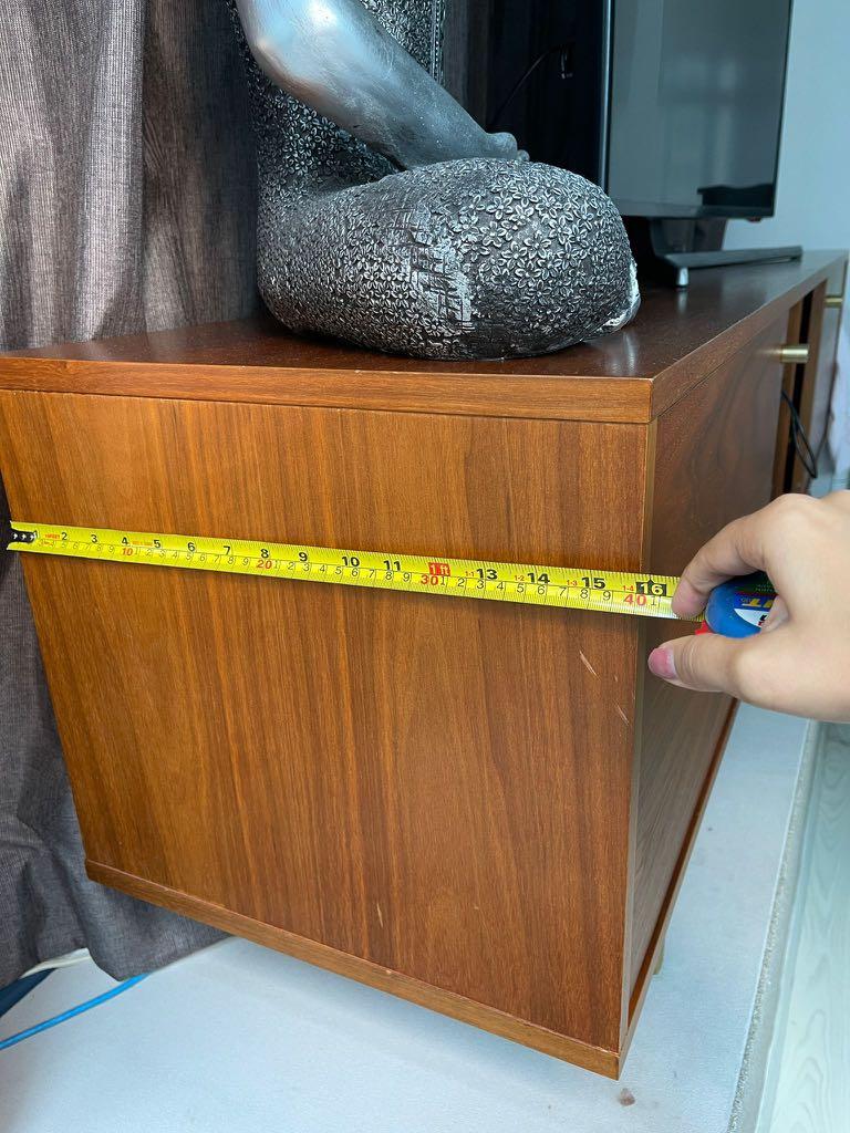 Casterly TV unit teak colour, Furniture & Home Living, Furniture, TV ...