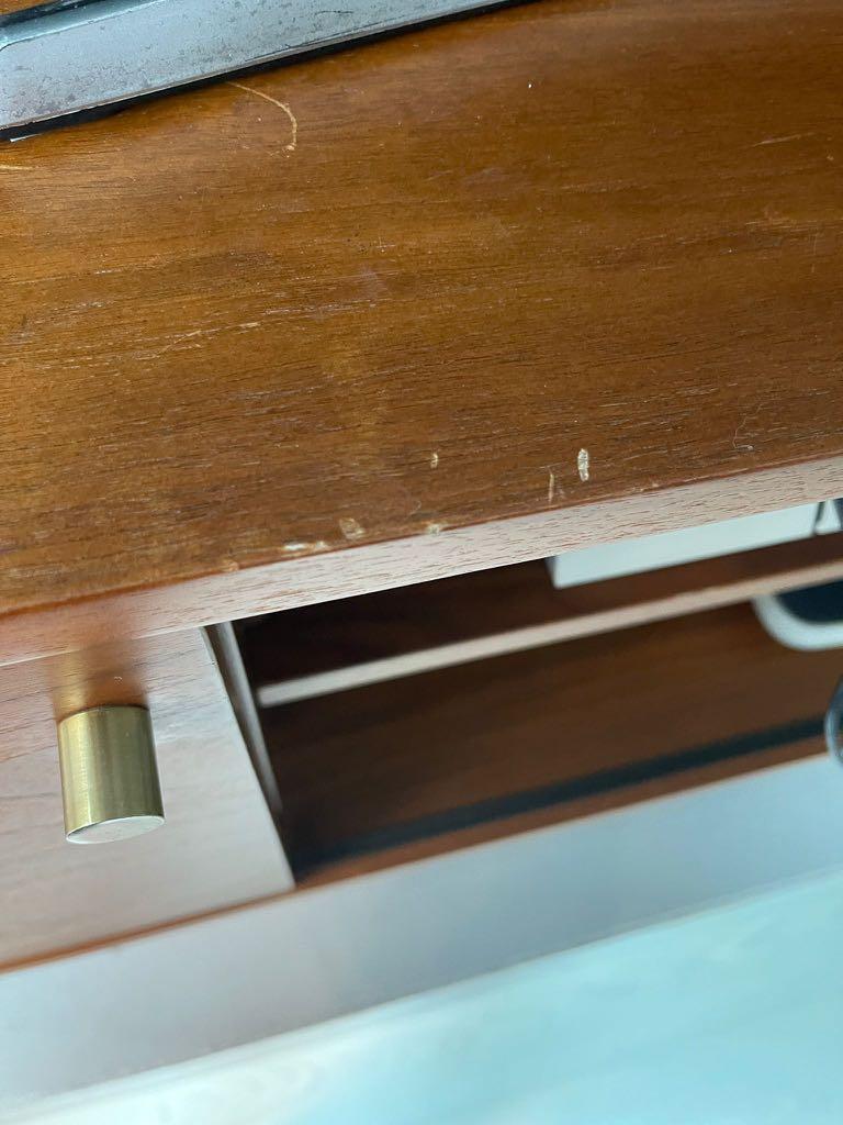 Casterly TV unit teak colour, Furniture & Home Living, Furniture, TV ...