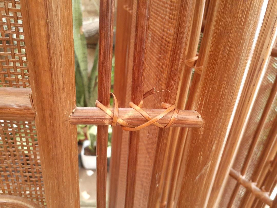 Cottagecore arc rattan room divider screen partition 4 panel backdrop ...