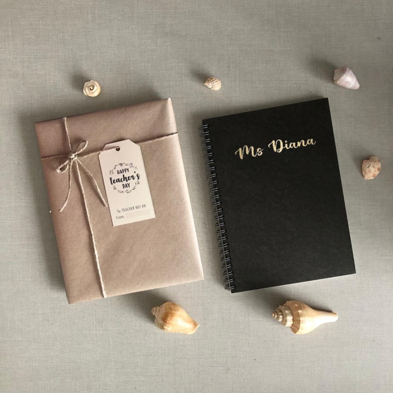 Customised A5 Notebook Thank You Anniversary Gift Happy Teacher's Day ...