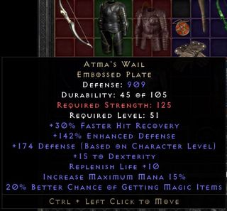 diablo 2 skullder's ire mf armor, Video Gaming, Gaming Accessories, In ...