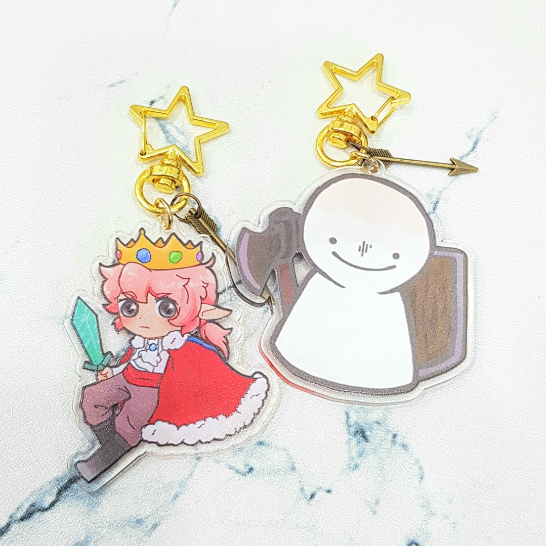 Dream and Technoblade Keychains (Dream SMP), Hobbies & Toys ...