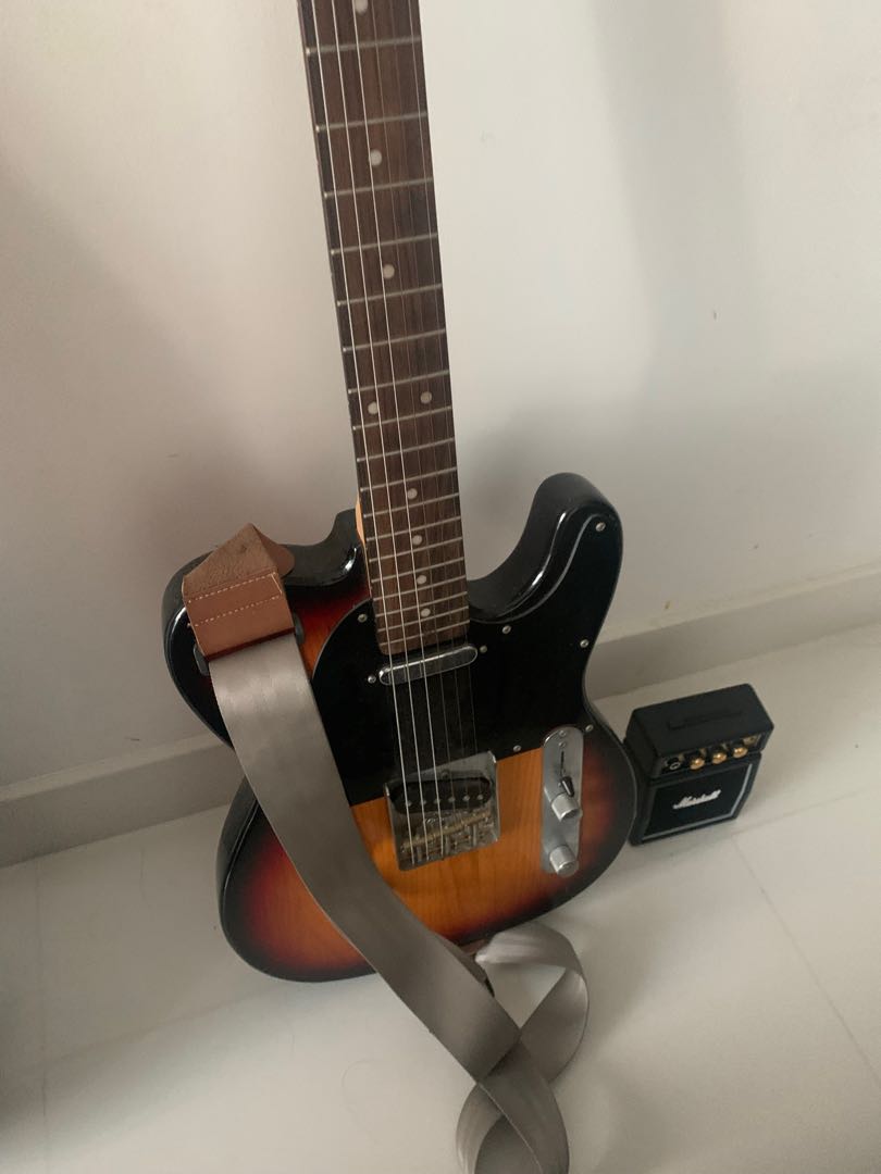 fender telecaster custom with mini amp and guitar bag, Hobbies & Toys ...