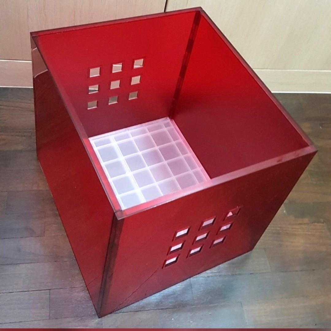 IKEA Lekman Box WHITE and RED, Furniture & Home Living, Furniture ...