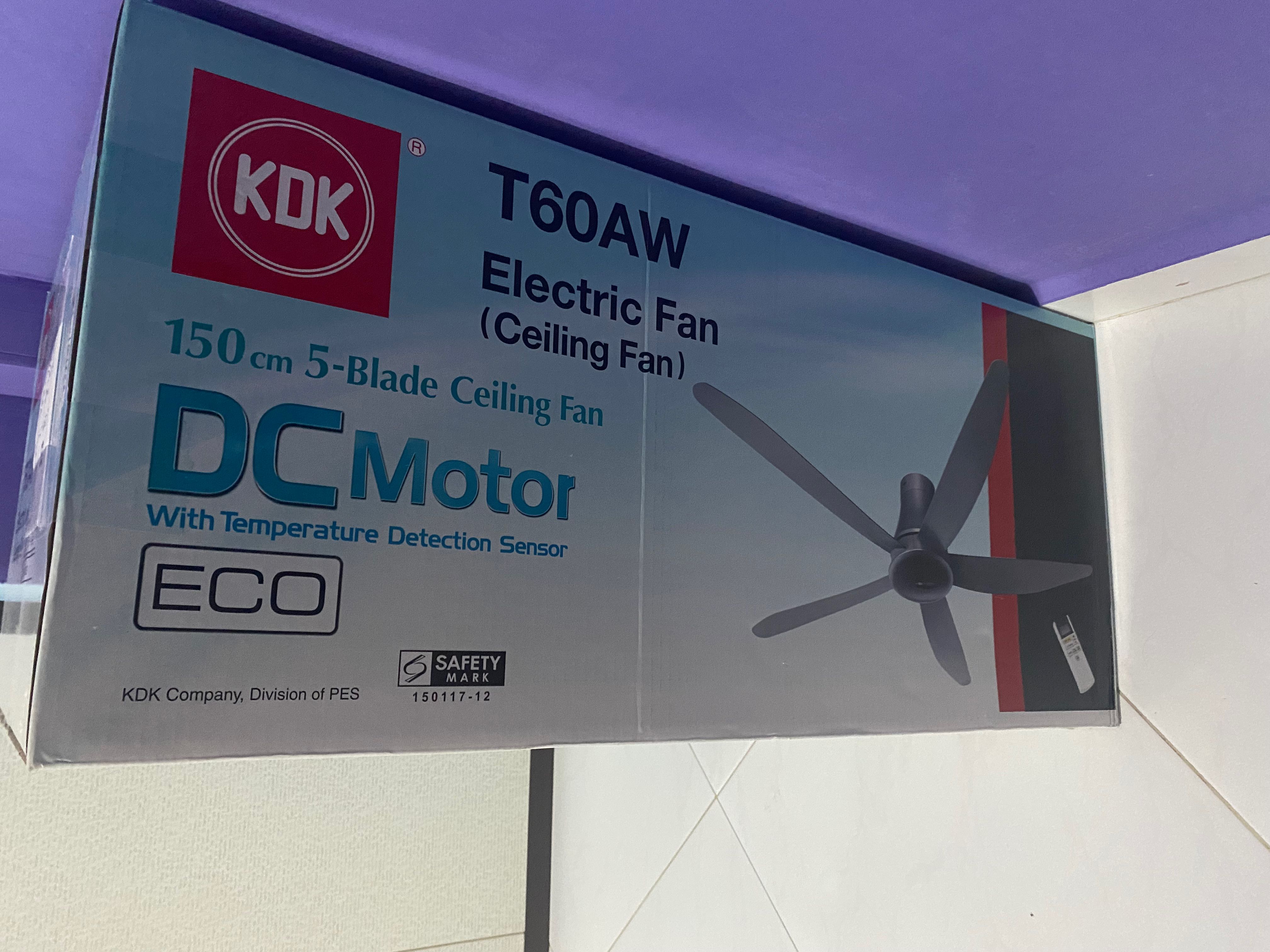 KDK ceiling fan (T60AW), Furniture & Home Living, Lighting & Fans, Fans ...