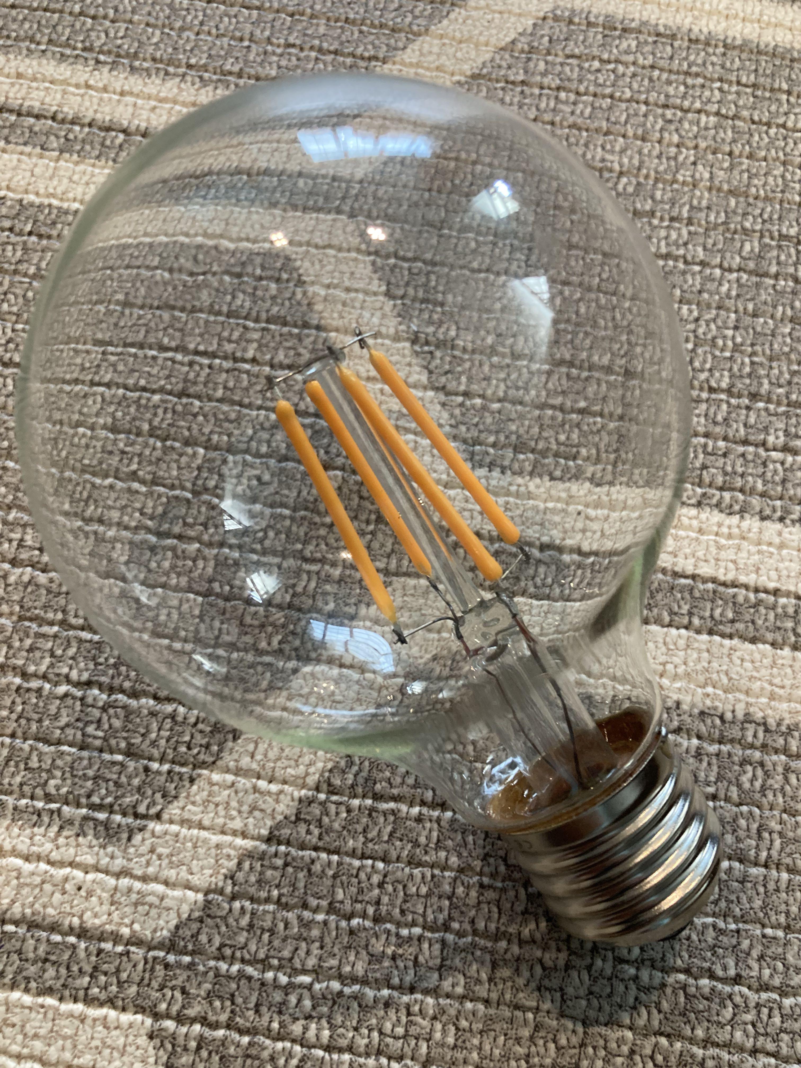 LED filament bulb G80, Furniture & Home Living, Lighting & Fans ...
