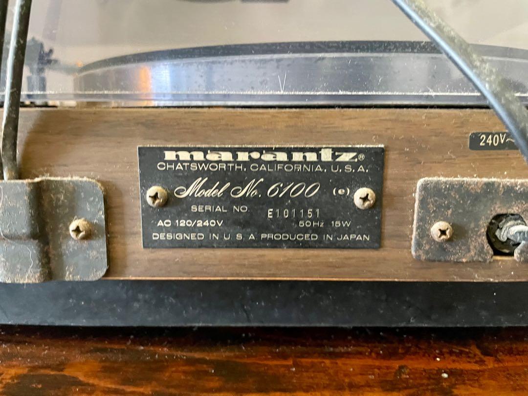 Marantz 6100 Turntable / Record Player, Audio, Other Audio Equipment on ...