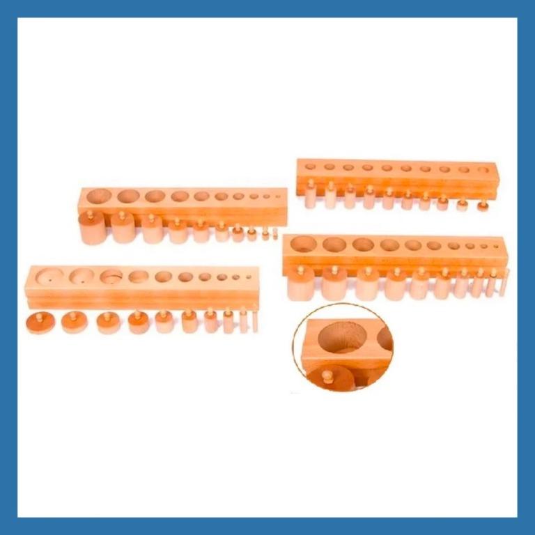 Montessori Knobbed Cylinder (Large, Classroom Size), Hobbies & Toys ...