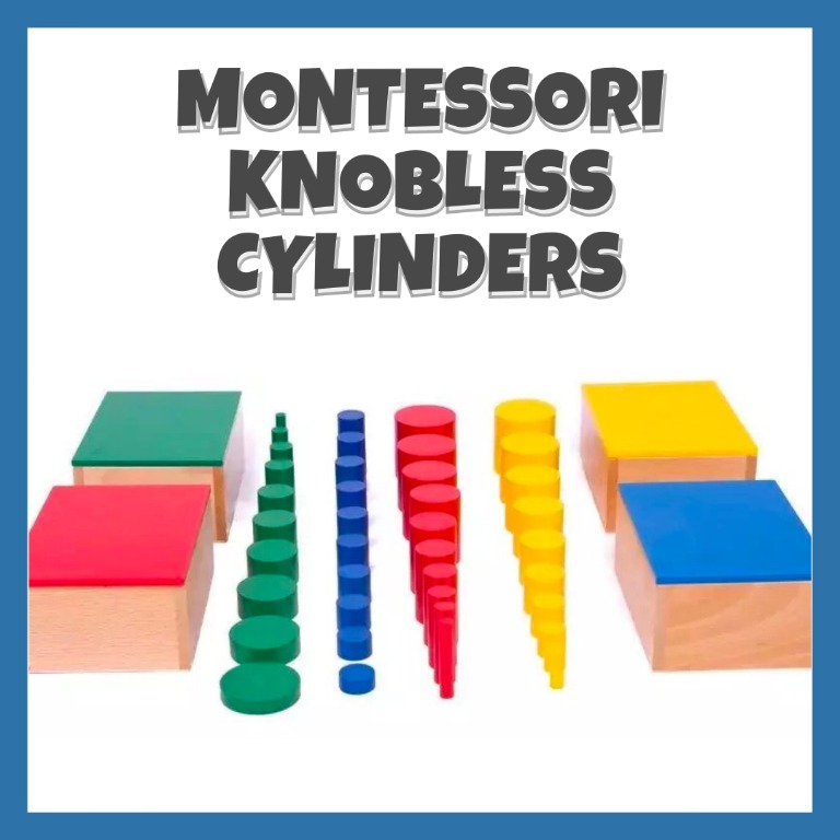 Montessori Knobless Cylinders (Sensorial Activity), Hobbies & Toys ...