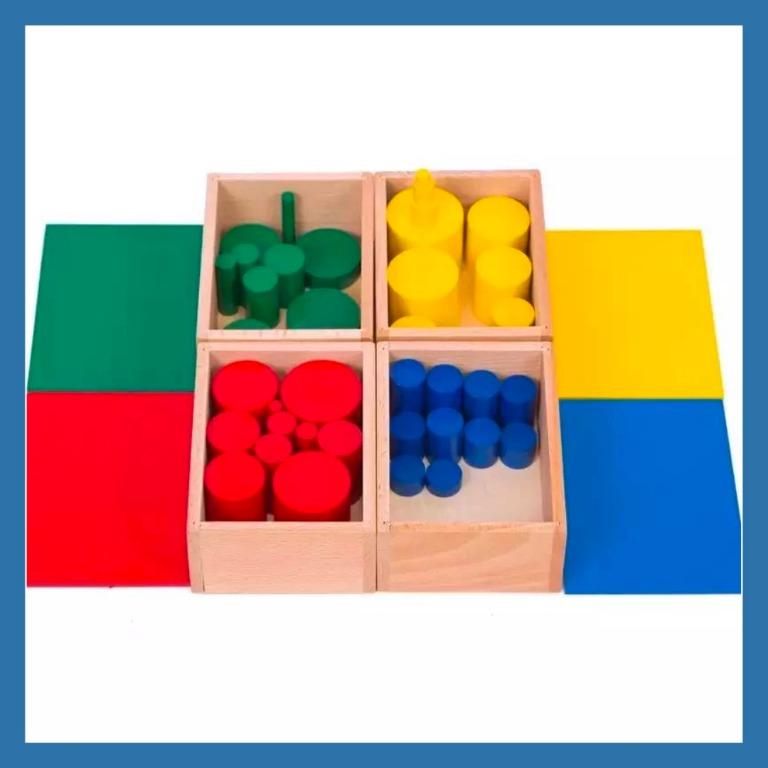Montessori Knobless Cylinders (Sensorial Activity), Hobbies & Toys ...