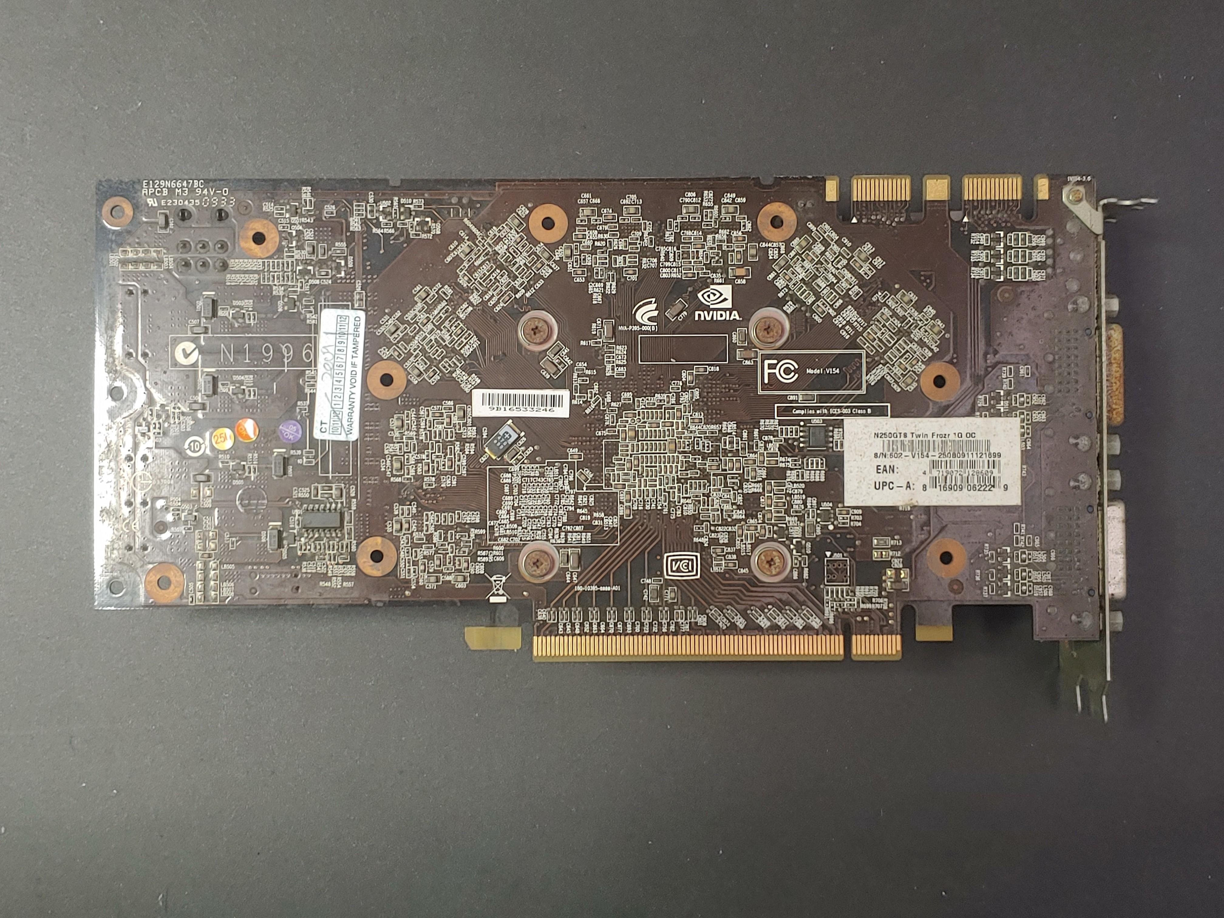 MSI Twin Frozr Nvidia GTS 250 1GB GPU Graphics card, Computers & Tech ...