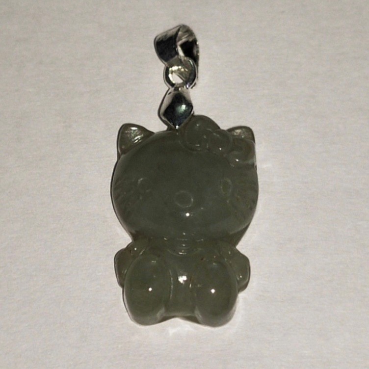 Hello Kitty Jade Pendant, Women's Fashion, Jewelry & Organisers ...