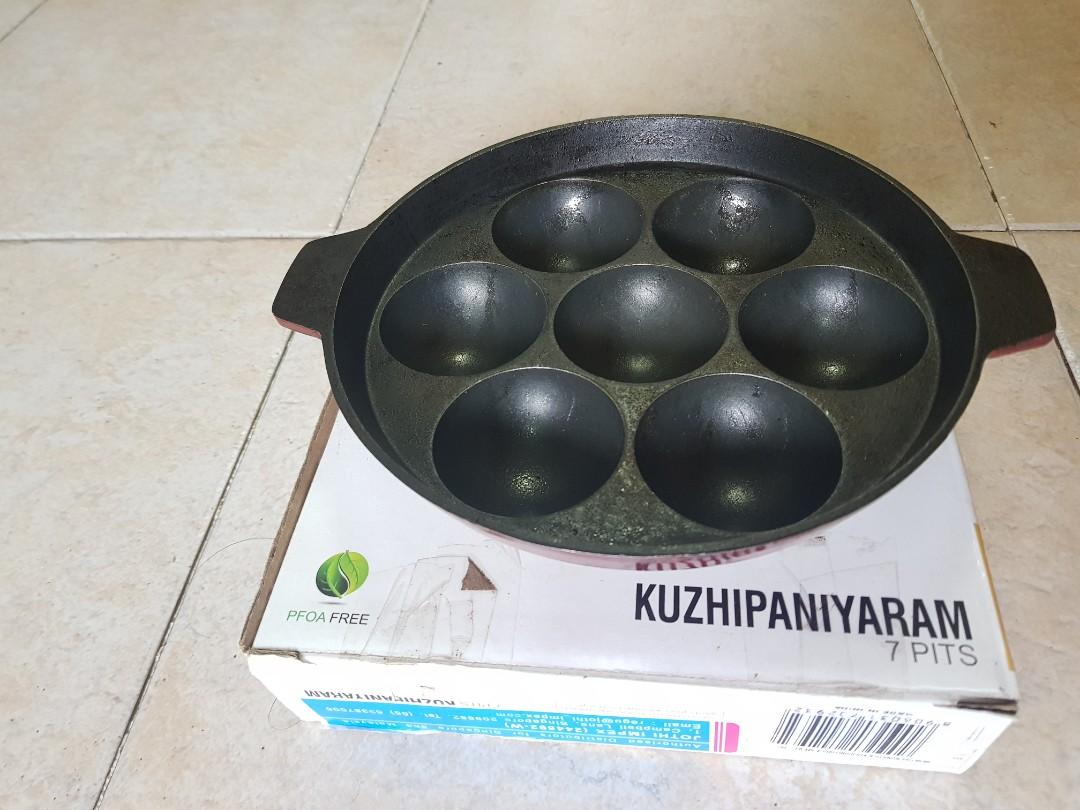 Non stick Kuli Paniyaram pan / Paniyarakal / Egglet Pan / Appam Patra ...