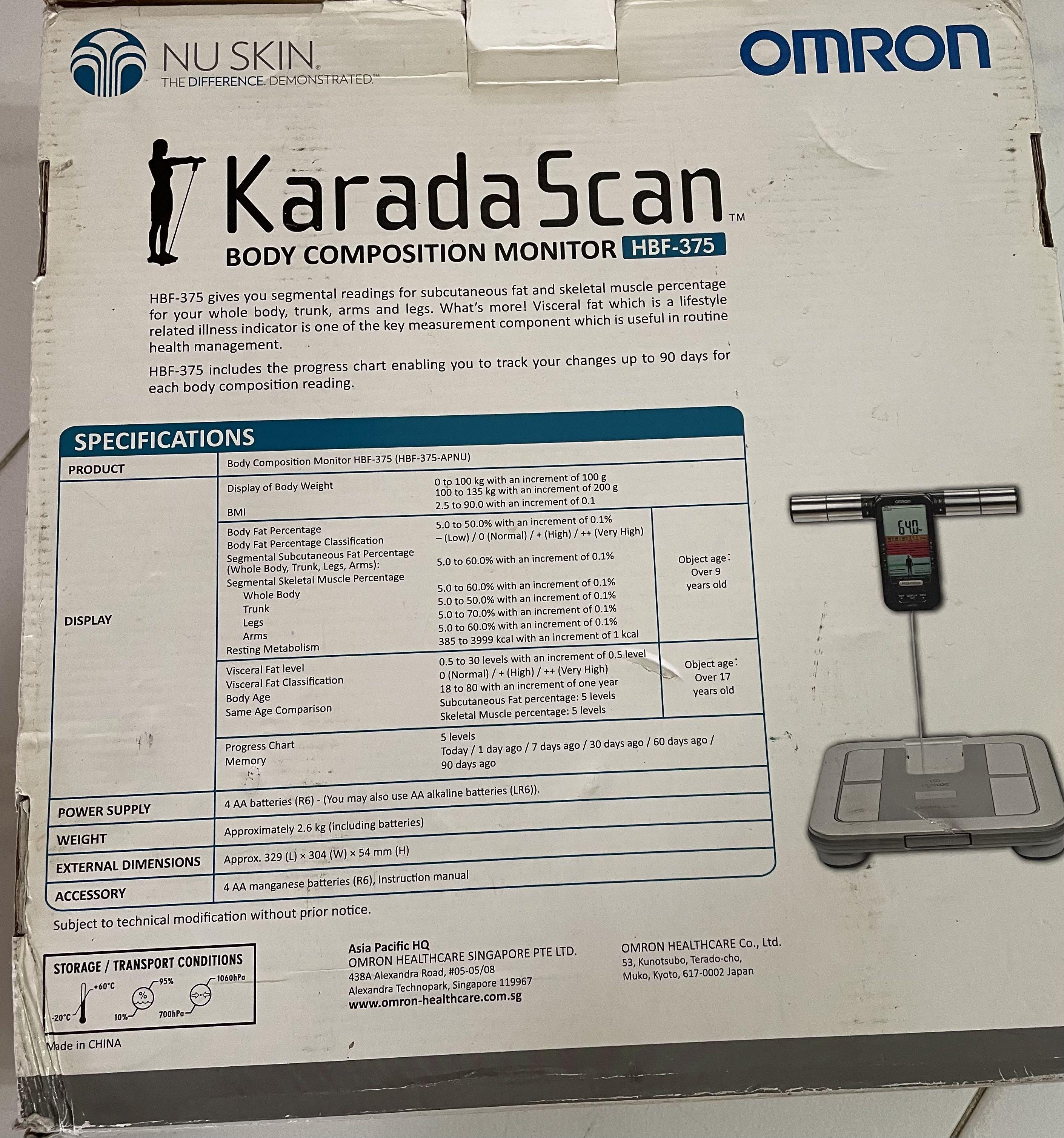 Omron Karada Scan Nuskin, Health & Nutrition, Health Monitors ...