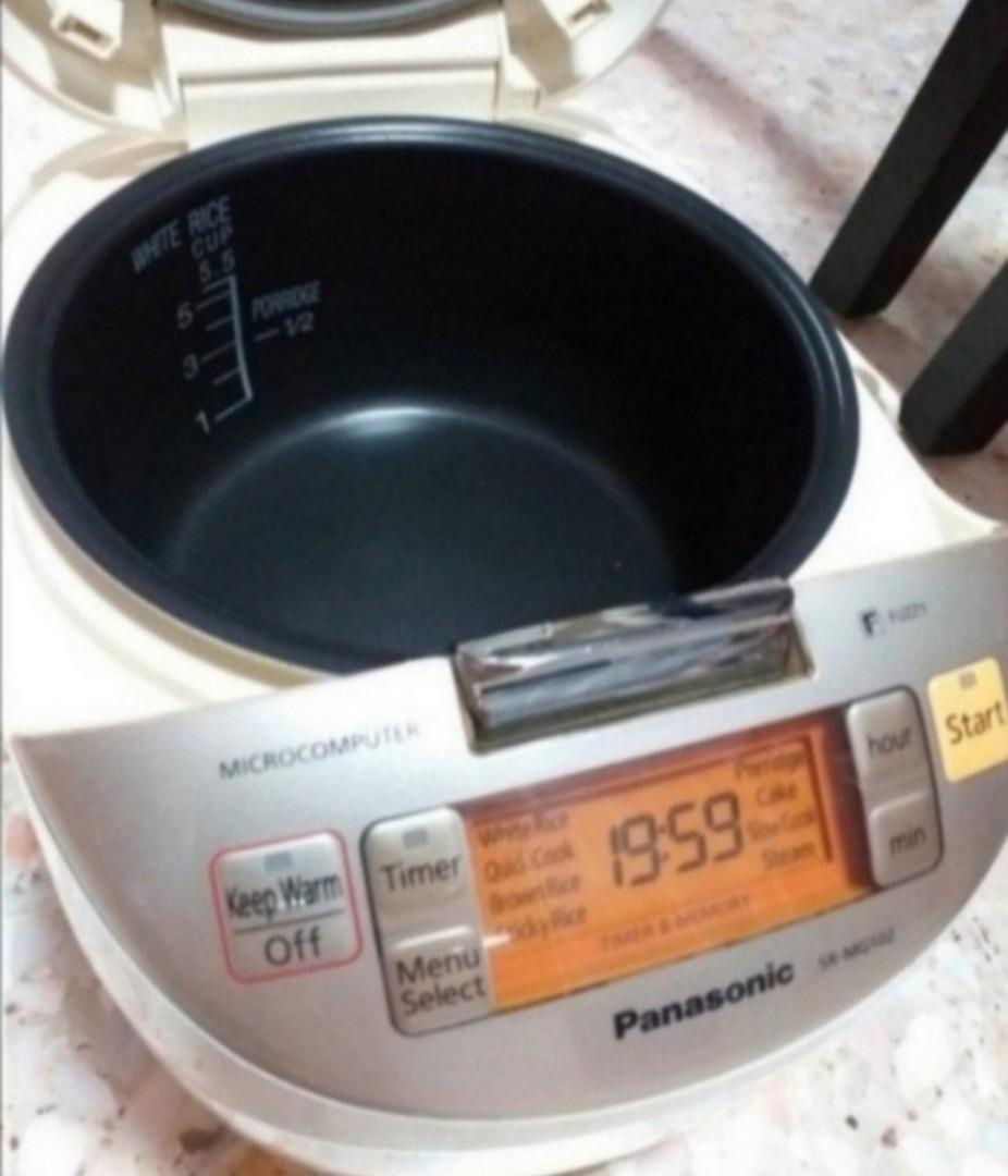Panasonic Microcomputer Rice Cooker Model SR-MG102, TV & Home ...