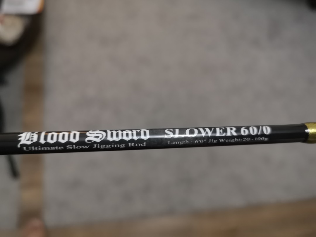 Piratez Strike Blood Sword 1 piece overhead slow jigging rod 6ft power ...