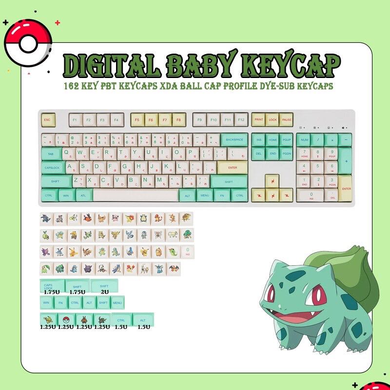Pokemon Mechanical Keyboard PBT Keycaps, Computers & Tech, Parts ...