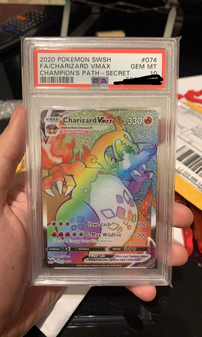 Pokemon Tcg Psa 10 champions path charizard vmax, Hobbies & Toys, Toys & Games on Carousell