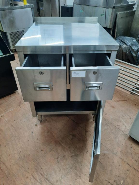 POS CABINET 2 DRAWERS STAINLESS STEEL 304, Furniture & Home Living ...