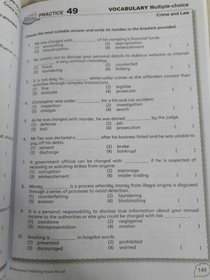 Primary 5 English Complete Practice for Grammar, Vocabulary and ...