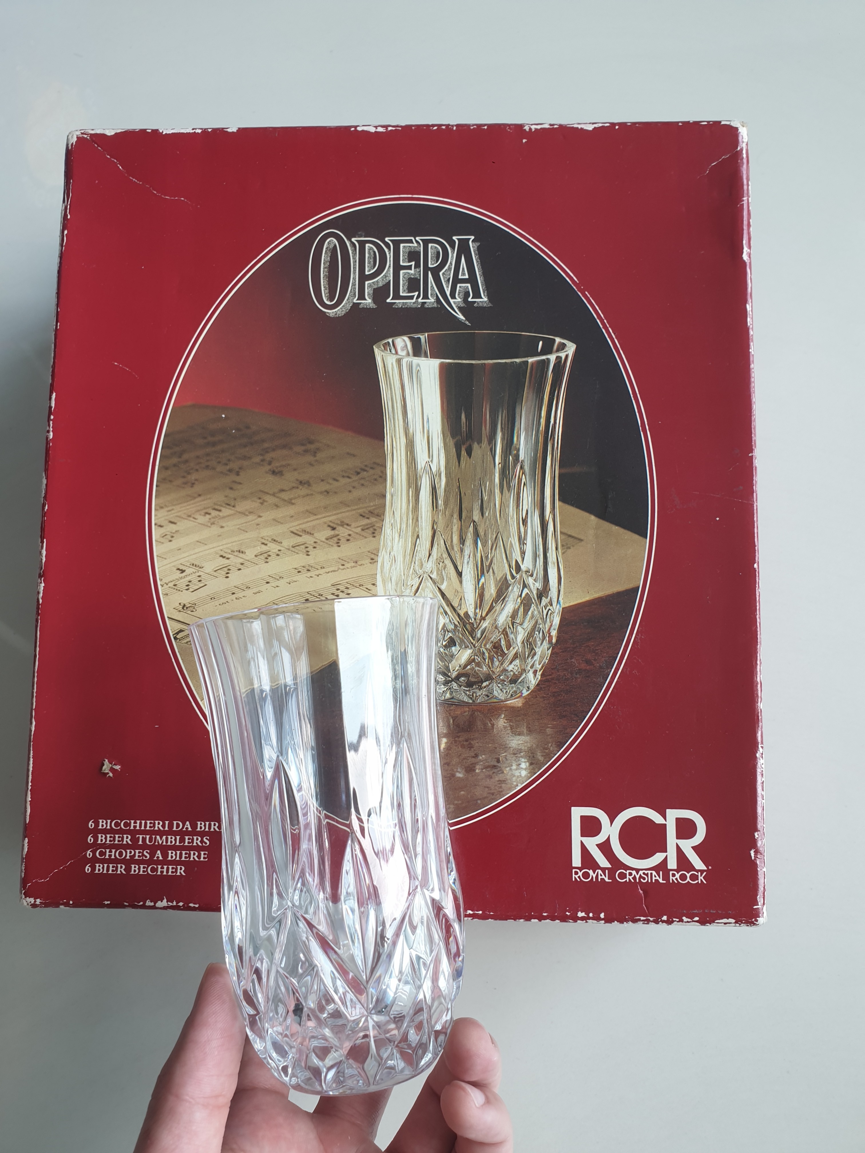 RCR Opera Crystal Glass Set of 6, Furniture & Home Living, Kitchenware ...
