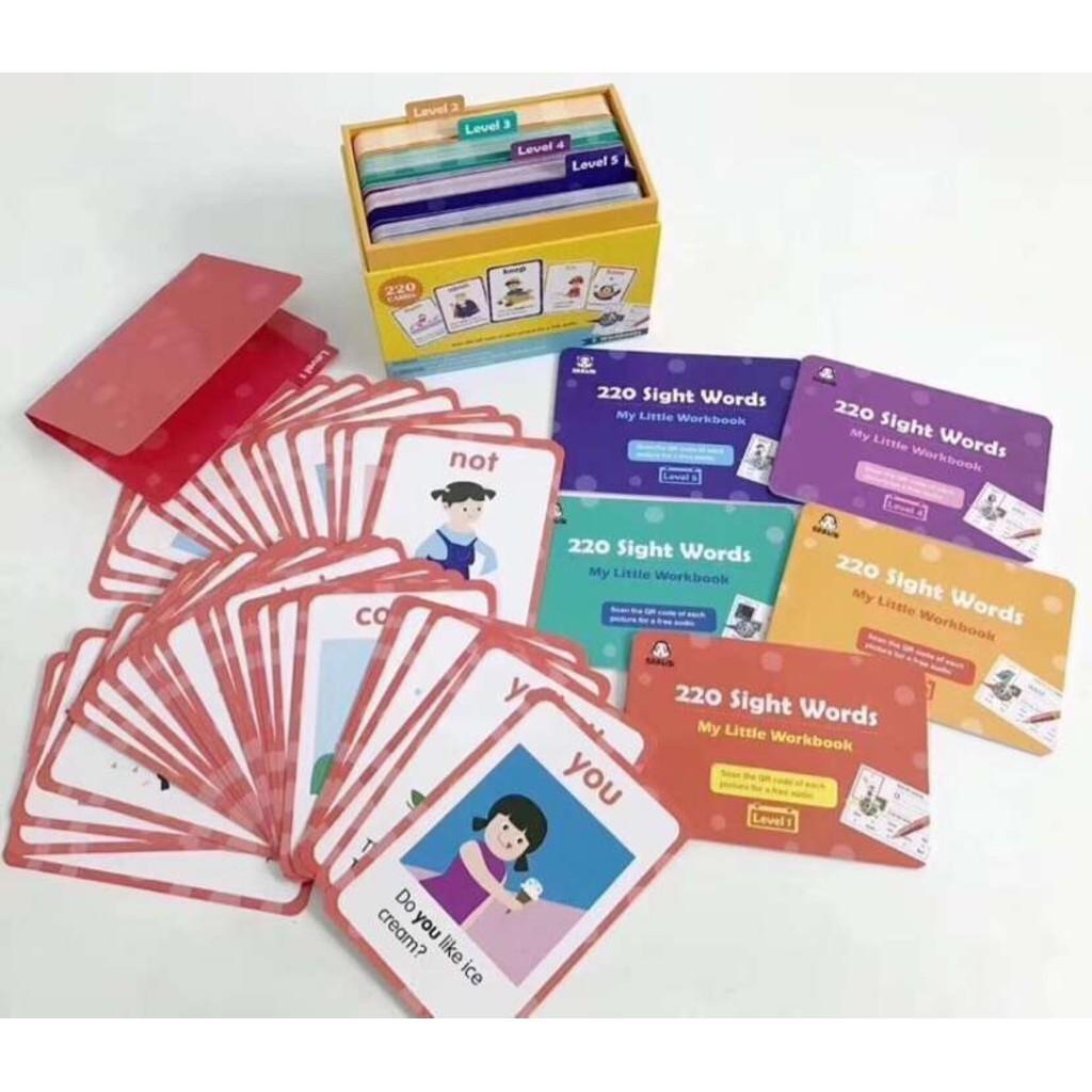 Saalin 220 Sight Words Phonics Flash Card High Frequency Words Children ...