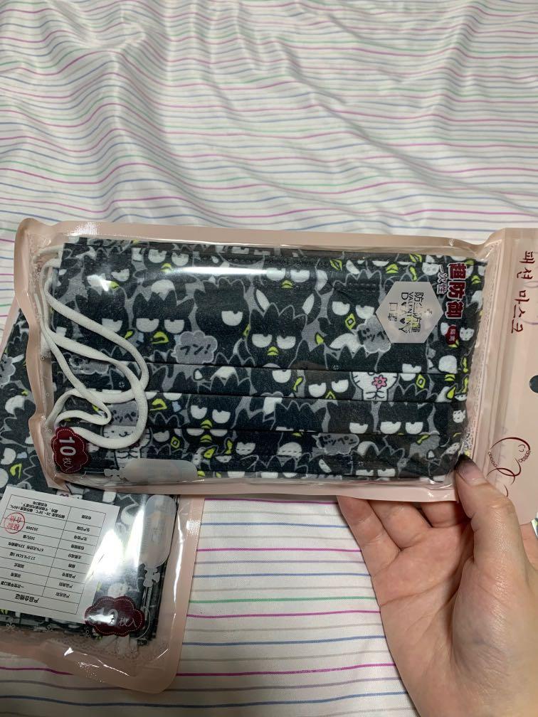 Sanrio Badtz-Maru Cartoon Mask, Health & Nutrition, Face Masks & Face ...