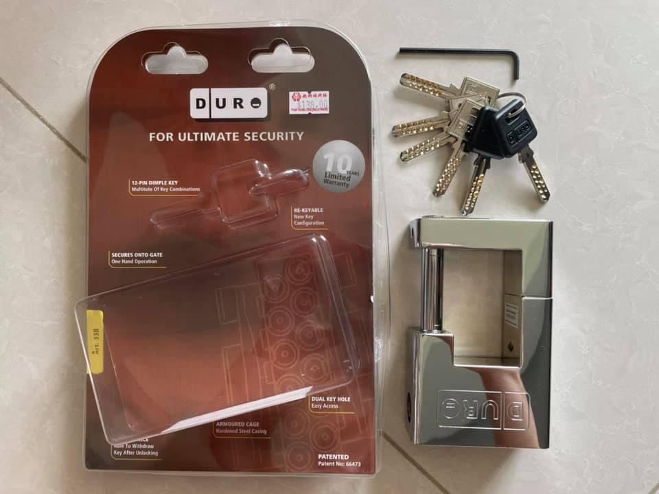 Selling almost new Duro Art 338 padlock for $100, Furniture & Home ...
