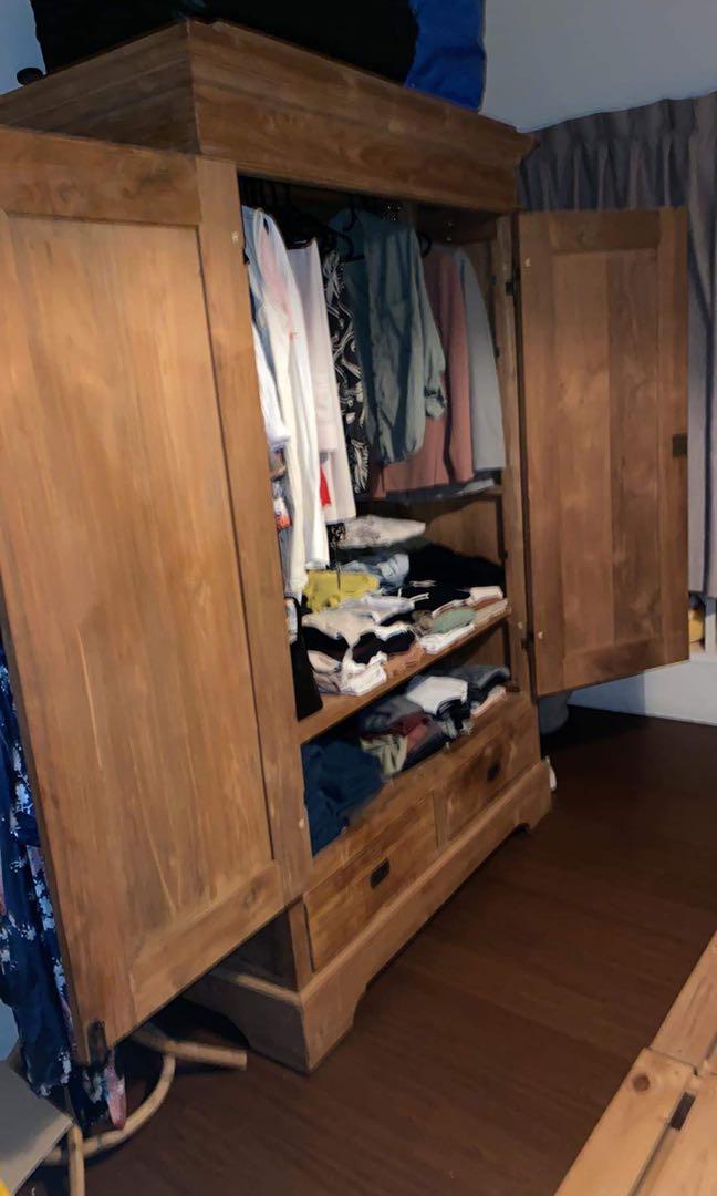 Solid Wood German Wardrobe, Furniture & Home Living, Furniture, Other ...
