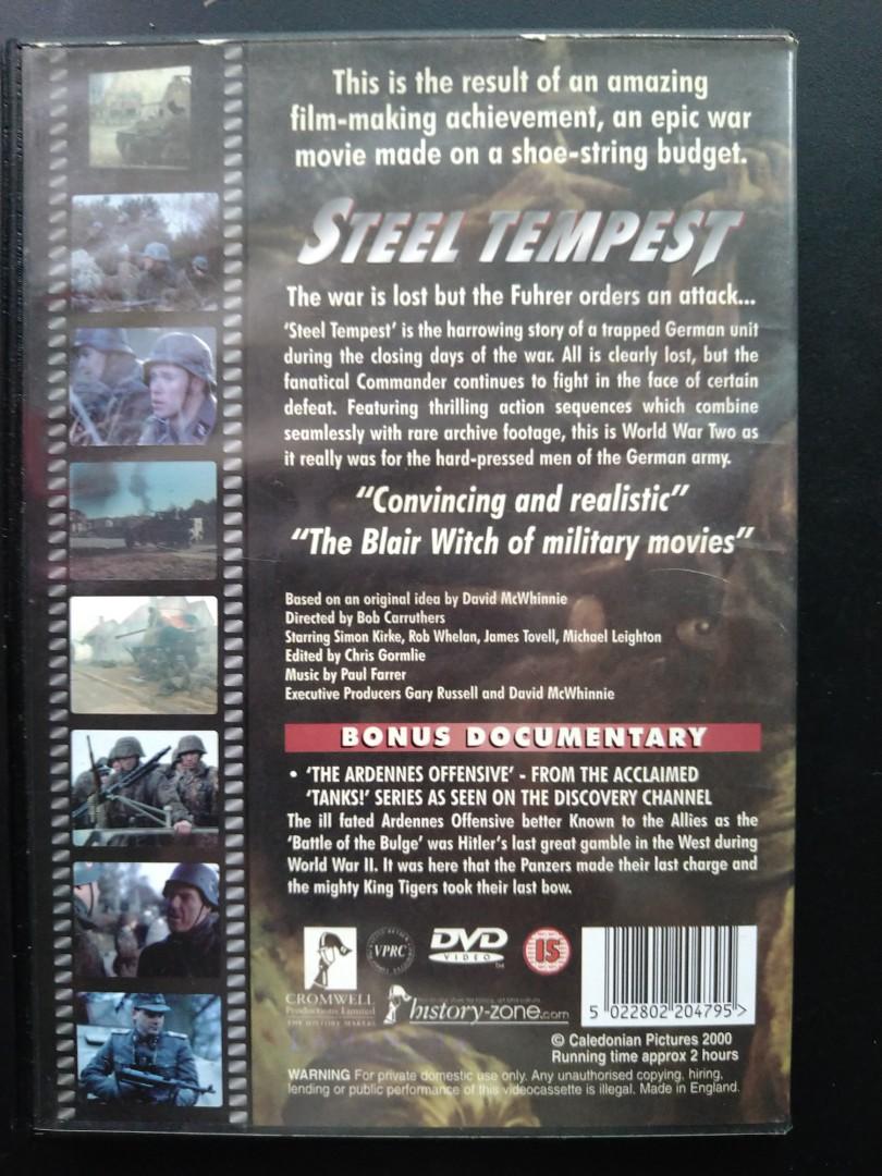 二戰德軍戰爭片「Steel Tempest」, 興趣及遊戲, 音樂、樂器 & 配件, 音樂與媒體 - CD 及 DVD - Carousell