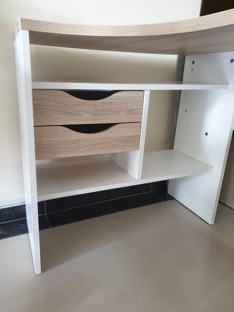 Vhive L shape study table, Furniture & Home Living, Furniture, Tables ...