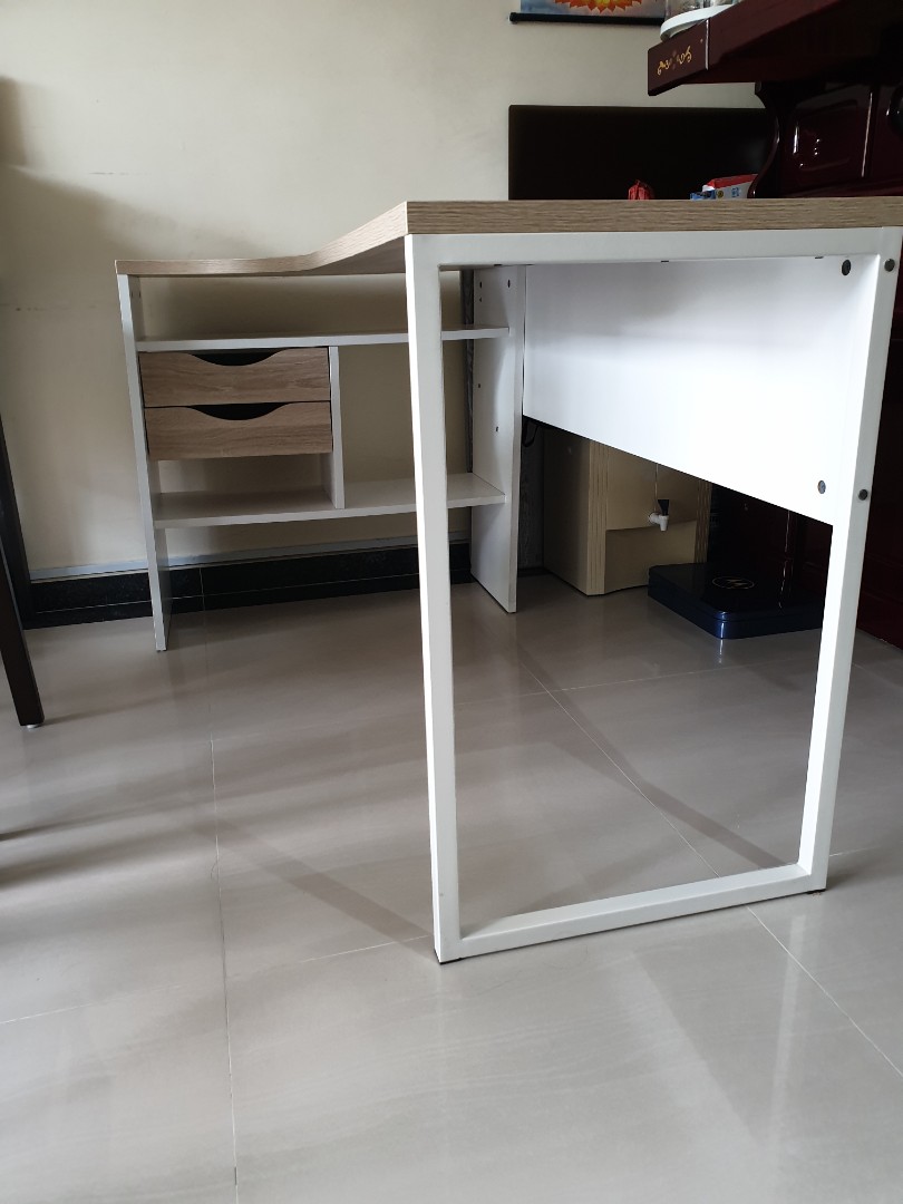 Vhive L shape study table, Furniture & Home Living, Furniture, Tables ...