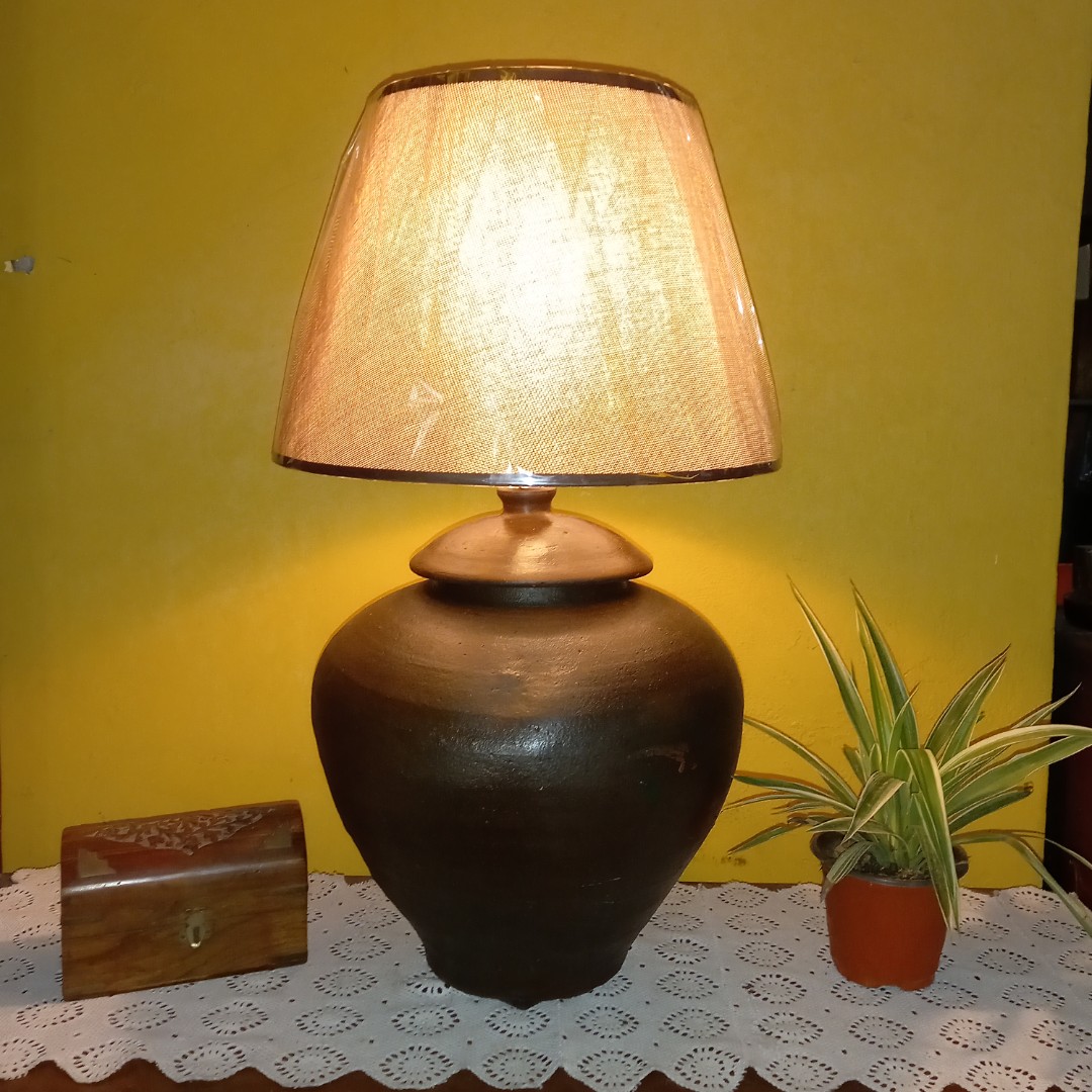 Antique Stoneware Water Cooler / Banga Lampshade, Furniture & Home ...