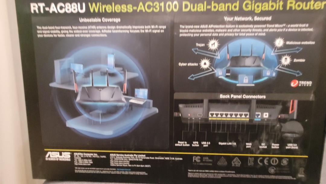 Asus RT-AC88U router, Computers & Tech, Parts & Accessories, Networking ...