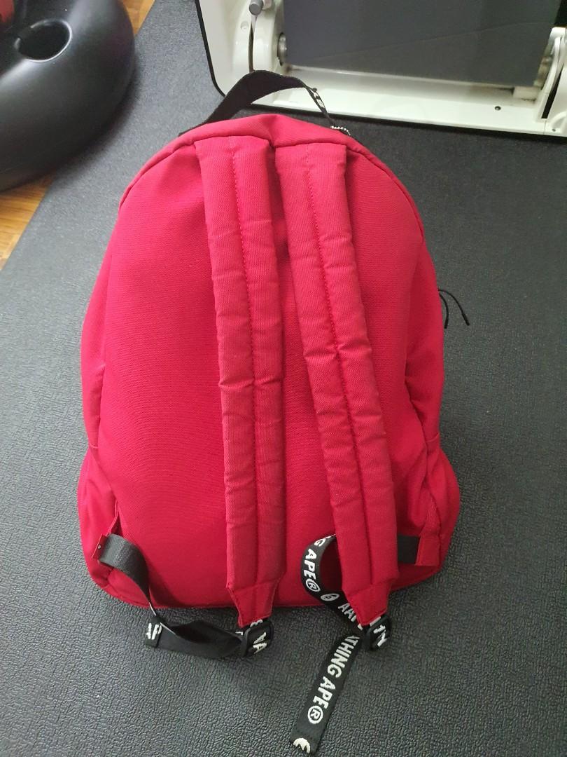 Bathing Aape Red Haversack, Men's Fashion, Bags, Backpacks on Carousell