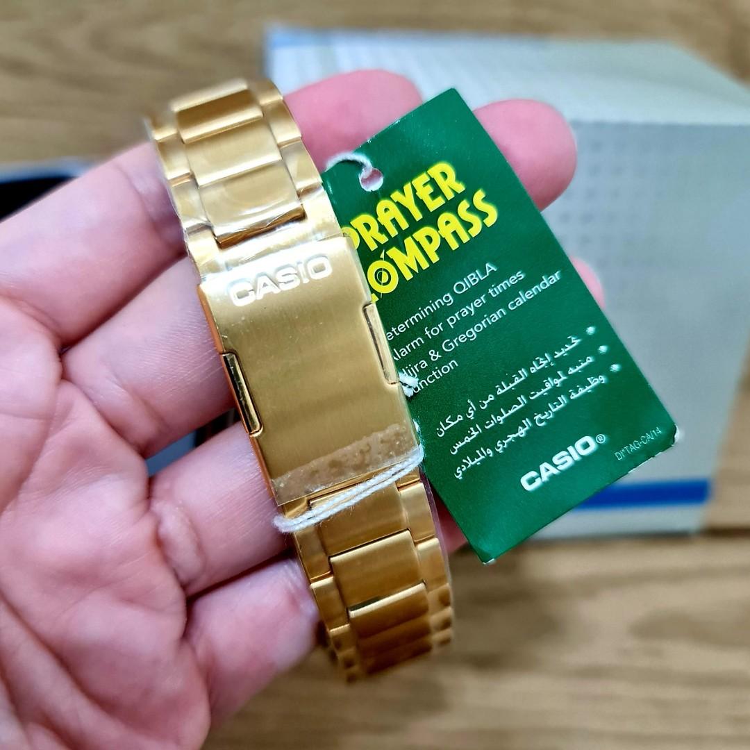 Casio Muslim prayer gold tone watch cpw500hg original brand new, Men's ...