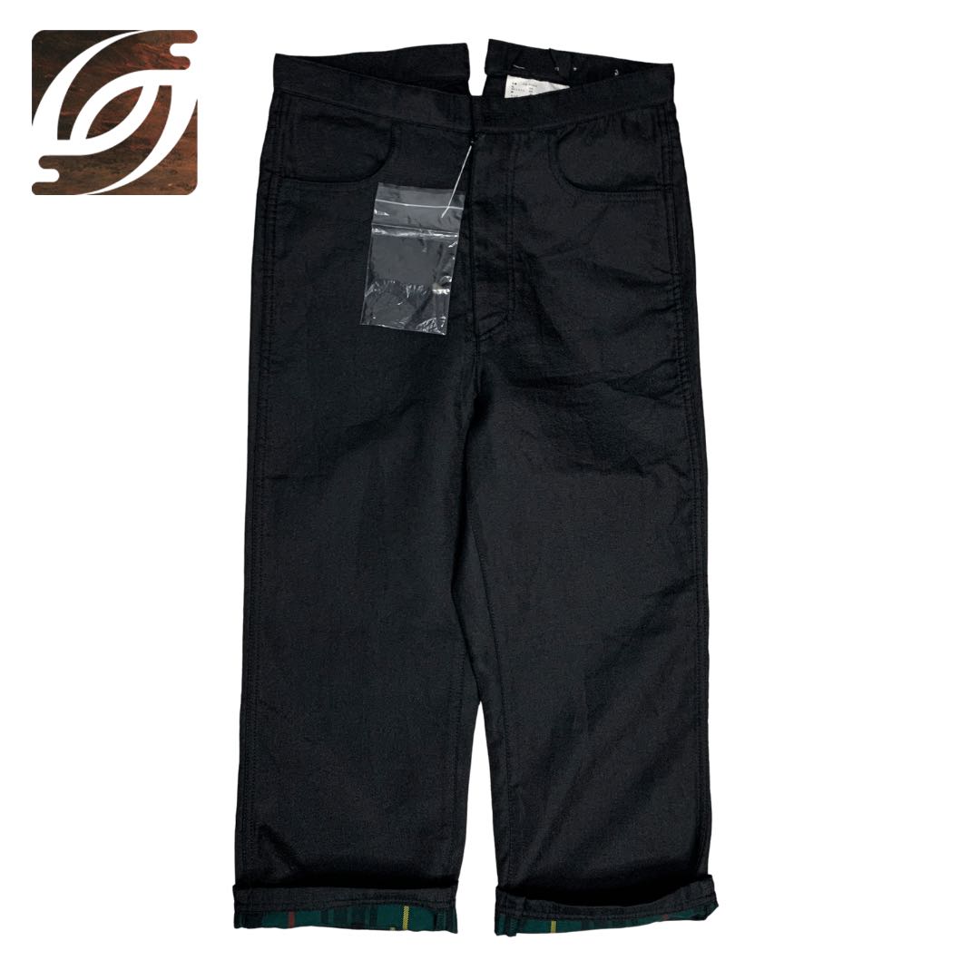 CdG Rub-Off Plaid Cropped Trousers, Luxury, Apparel on Carousell