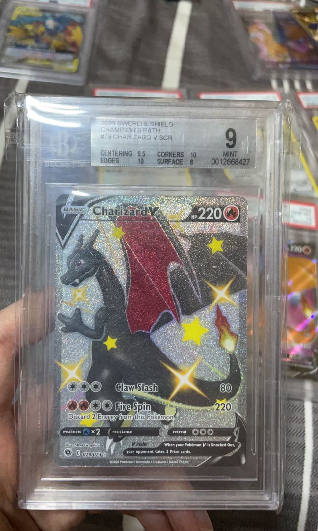 Charizard v bgs 9 champions path pokemon, Video Gaming, Video Games ...