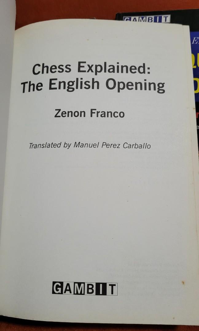 Chess Explained The English Opening Zenon Franco Gambit Chess Book ...