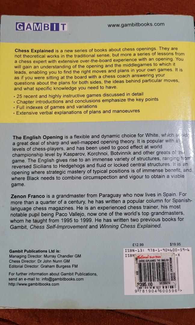 Chess Explained The English Opening Zenon Franco Gambit Chess Book ...