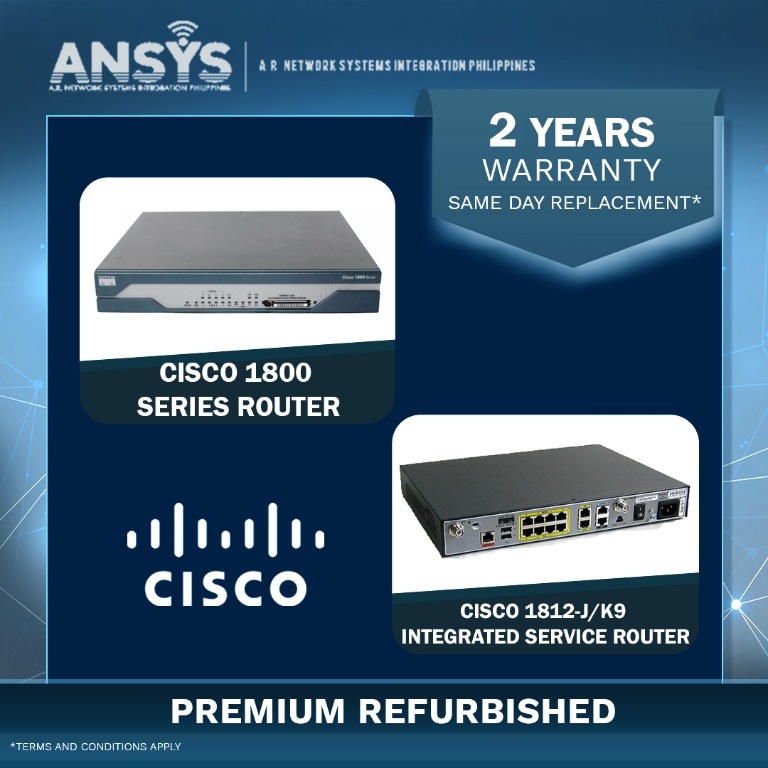 Cisco CISCO1812/K9 Integrated Services Router (Refurbished), Computers & Tech, Parts ...