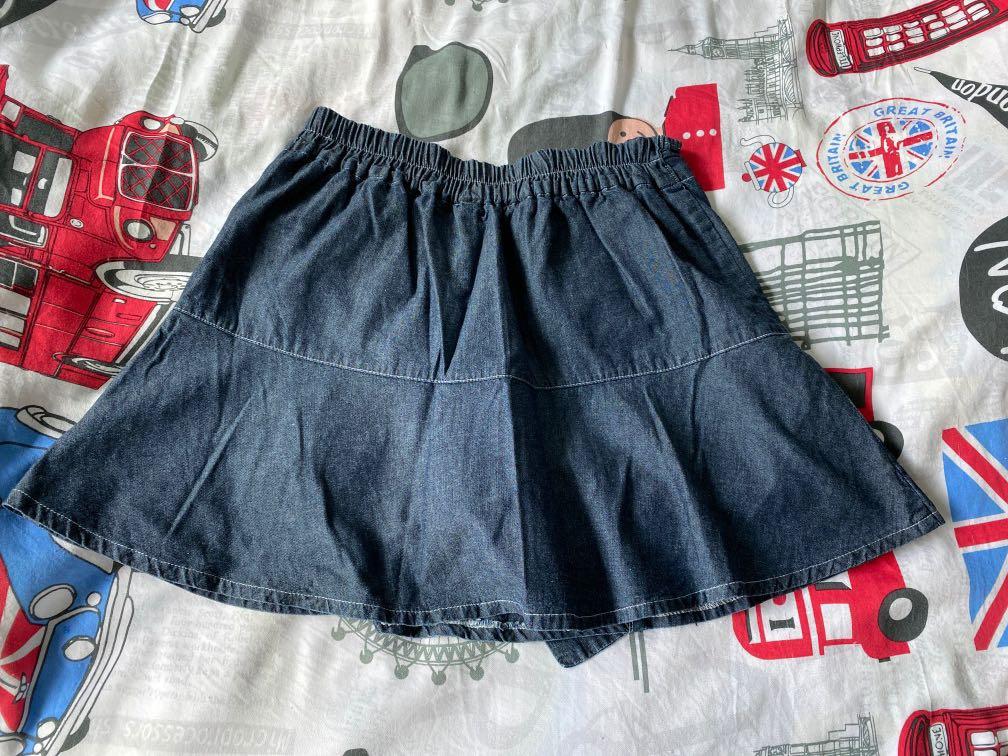 Denim Shorts Cum Skirt Womens Fashion Bottoms Other Bottoms On Carousell