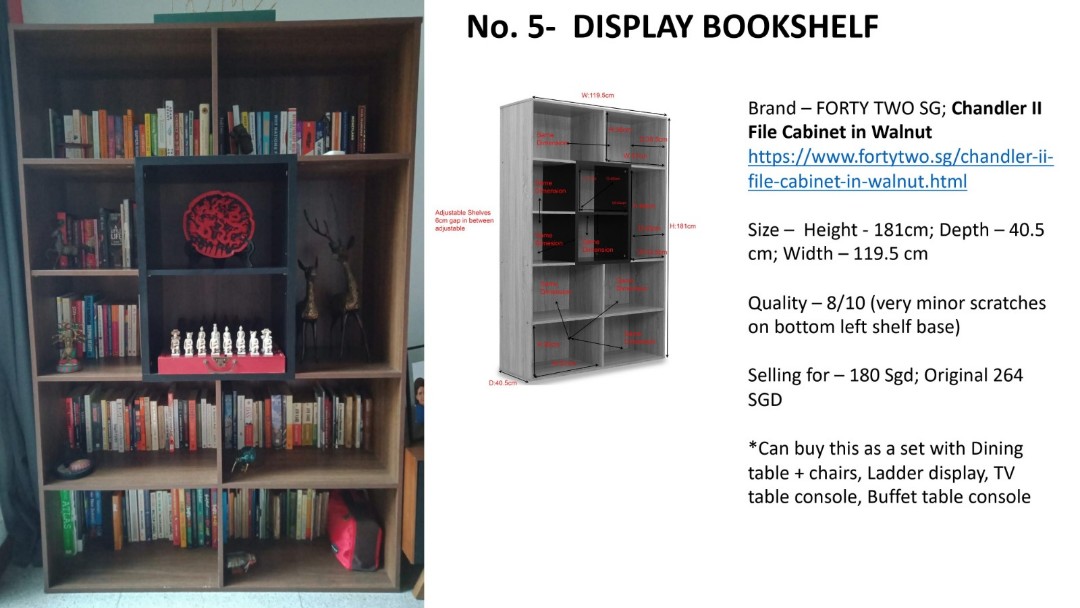 Display Library and Bookshelf, Furniture & Home Living, Furniture ...