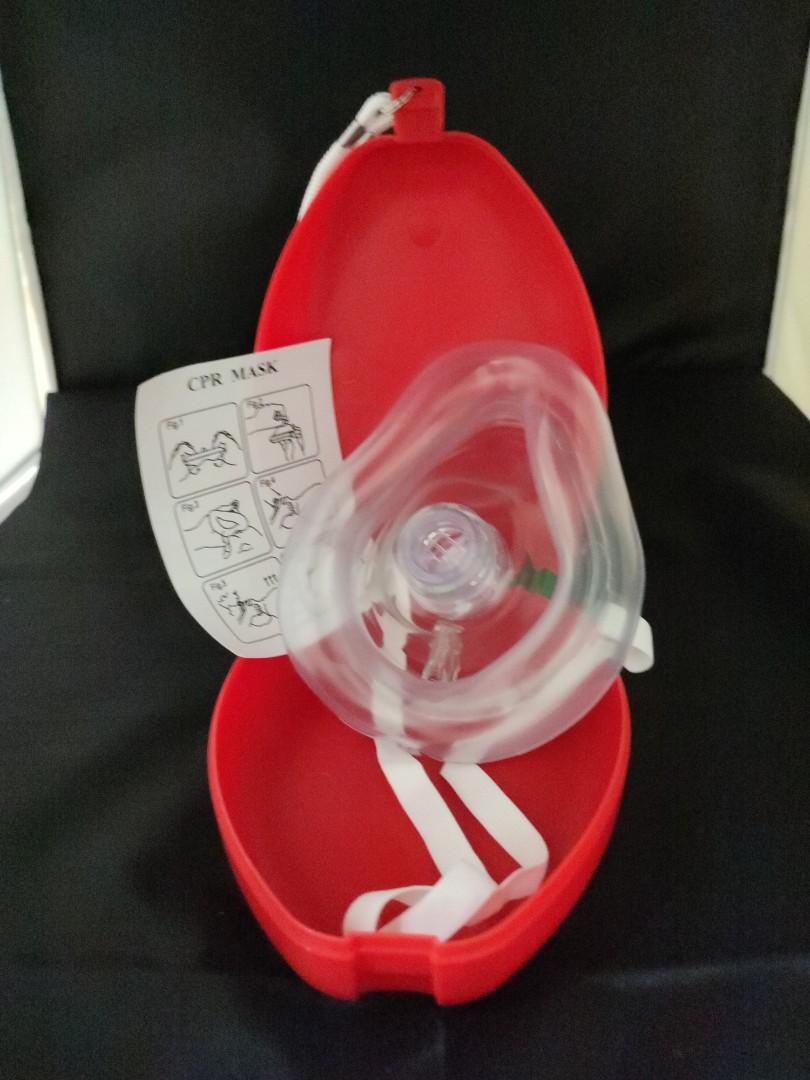 First Aid CPR RESUSCITATION MASK with one way valve, Health & Nutrition ...