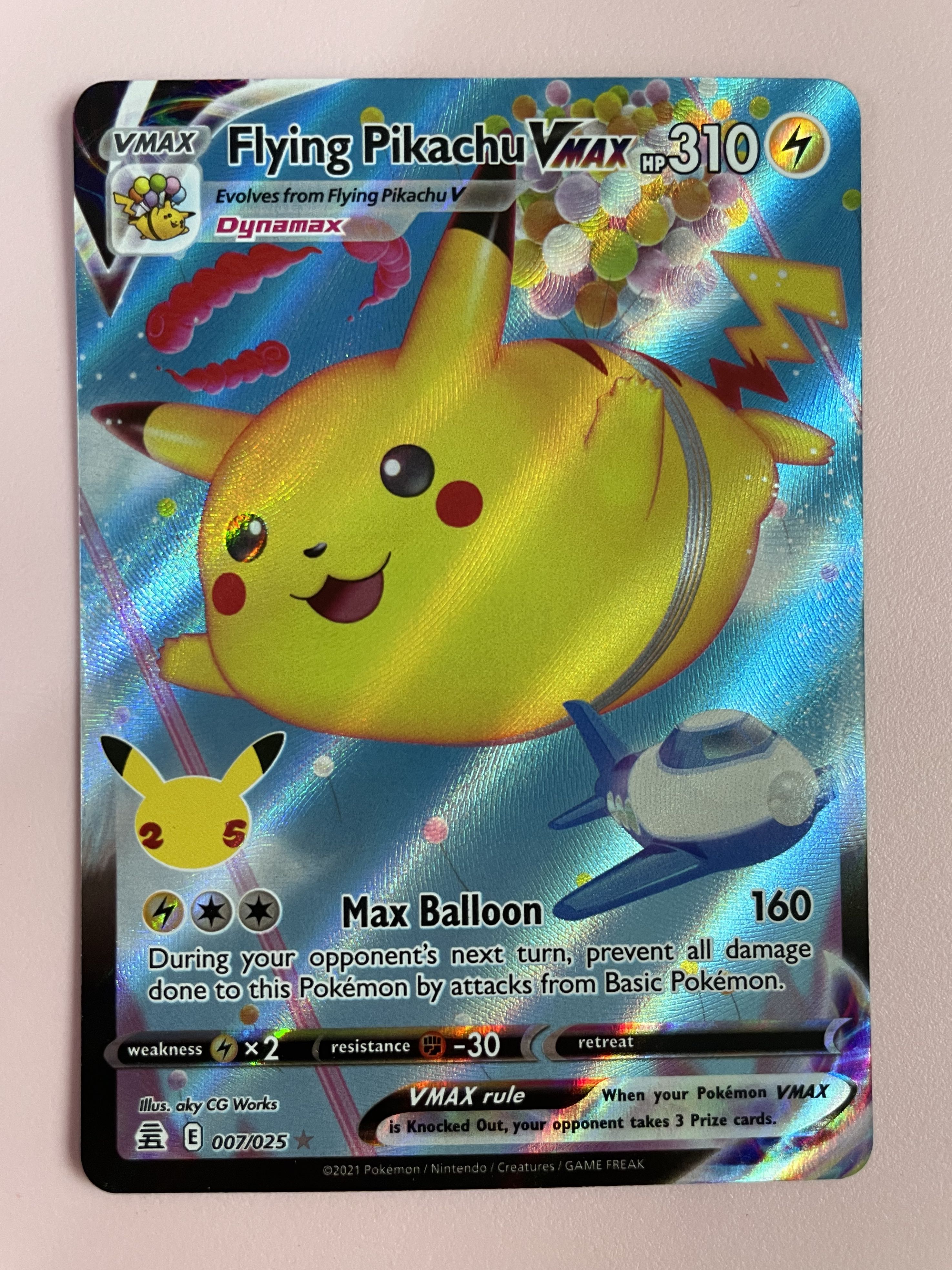 Celebrations Flying Pikachu VMAX Ultra Rare 007 025 Pokemon Toys Celebrations Flying Pikachu VMAX Ultra Rare 007 025 Pokemon Toys