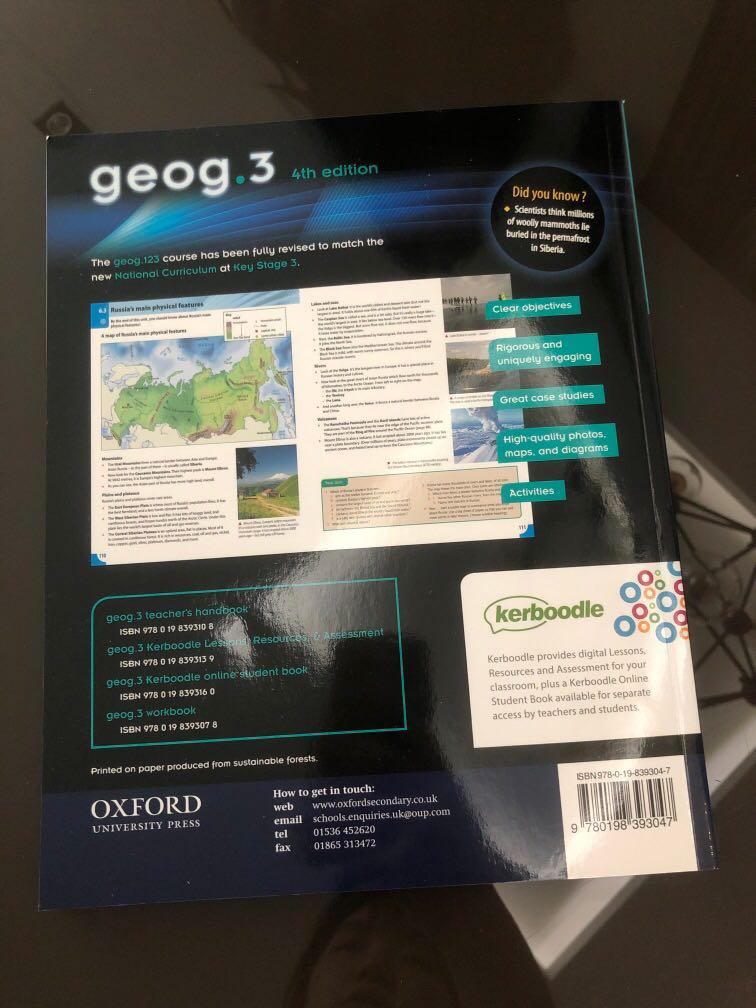 Geog 3 Oxford KS3 Textbook (4th Ed), Hobbies & Toys, Books & Magazines, Textbooks on Carousell