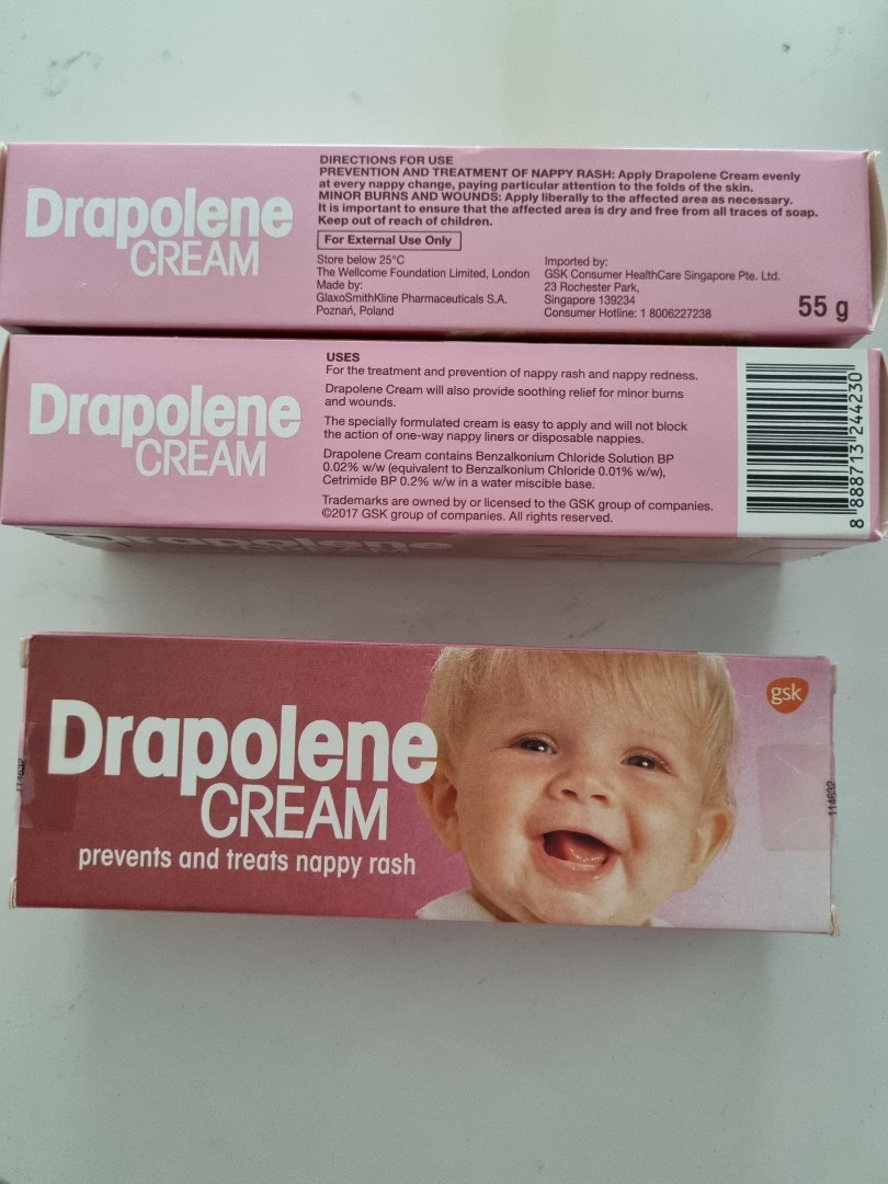 GSK Drapolene Cream x 3, Babies & Kids, Bathing & Changing, Other Baby ...