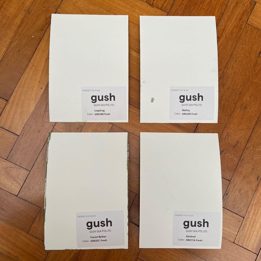 Gush paint samples on Carousell