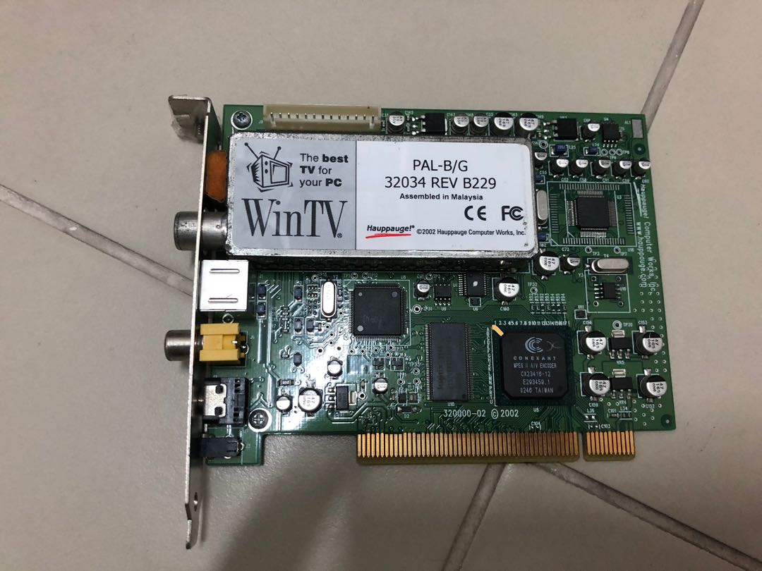 Hauppauge WinTV video capture card PAL, Computers & Tech, Parts ...
