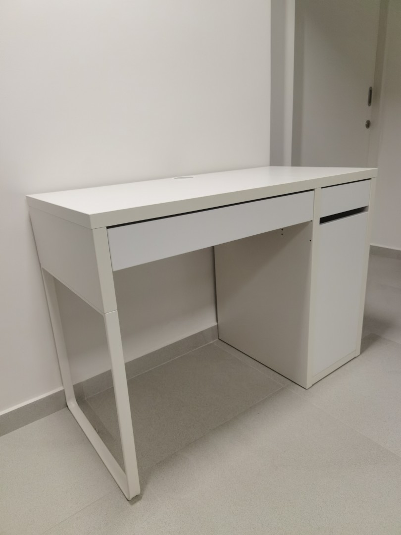 Ikea Study table (1 White and 1 black), Furniture & Home Living ...